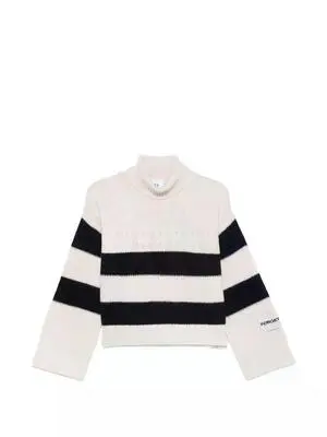 Erika Cavallini Cable-knit Striped Sweater - Neutrals