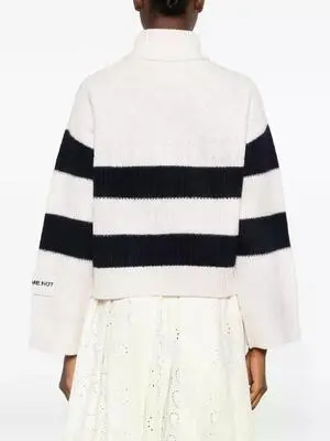 Erika Cavallini Cable-knit Striped Sweater
