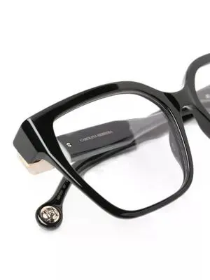 Carolina Herrera Logo-plaque Glasses - Black