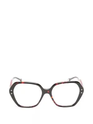 Carolina Herrera Geometric-frame Glasses - Brown