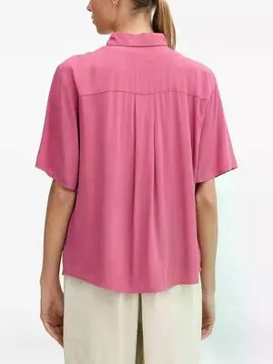 BENETTON Short Sleeve Button-down Shirt - Pink