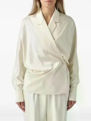 MEIMEIJ Wrap-style Notched-lapel Shirt