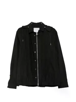 Sacai Hooded Zip-up Lightweight Jacket - Black