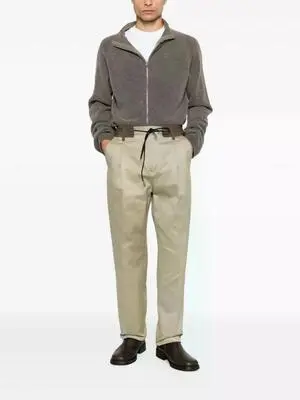 Sacai Pleated Drawstring Straight-leg Trousers