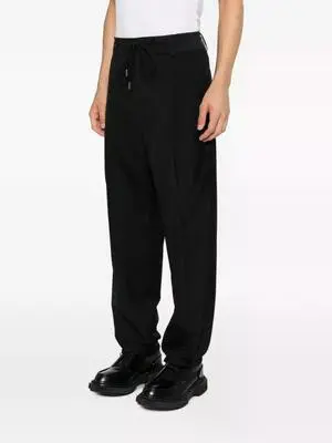 Sacai Drawstring Straight-leg Trousers - Black