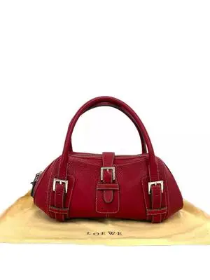 Loewe 2000-2026 Leather Senda Handbag - Red