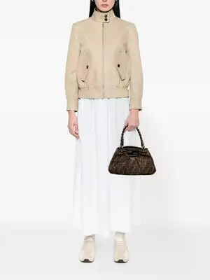 Fendi Zucca Canvas Mia Chain Tote Bag