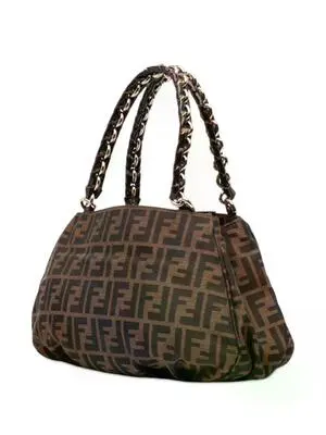 Fendi Zucca Canvas Mia Chain Tote Bag
