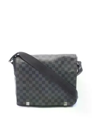 LOUIS VUITTON Damier Graphite District Mm Crossbody Bag - Black