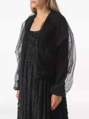 MEIMEIJ Tulle-overlay Cardigan