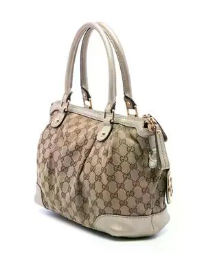 Gucci 2016-2026 Gg Canvas Sukey Satchel - Gold