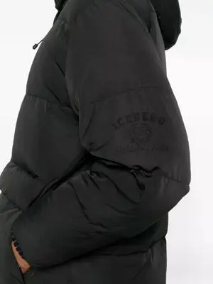 Iceberg Hooded Puffer Jacket With Logo Embroidery