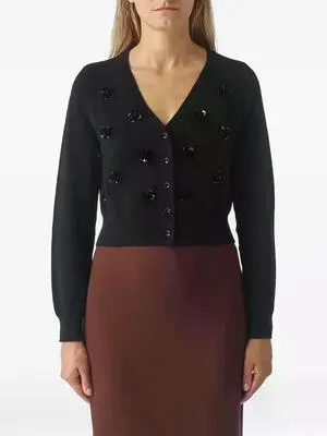 MEIMEIJ Cropped Cardigan - Black