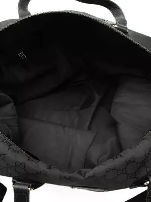 Gucci Gg Nylon Web Duffle Travel Bag