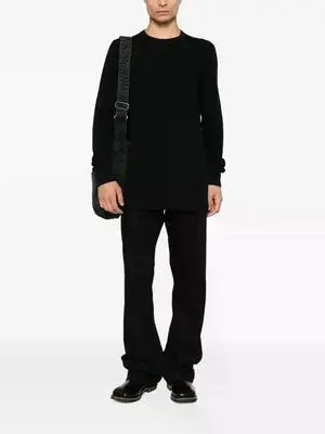 Rick Owens Ribbed Knit Long-sleeve Sweater