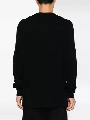 Rick Owens Ribbed Knit Long-sleeve Sweater