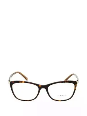 Versace Tortoiseshell-effect Rectangle-frame Glasses - Brown