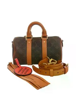 LOUIS VUITTON 2021-2024 Monogram Dust Keepall Bandouliere 25 Satchel - Brown