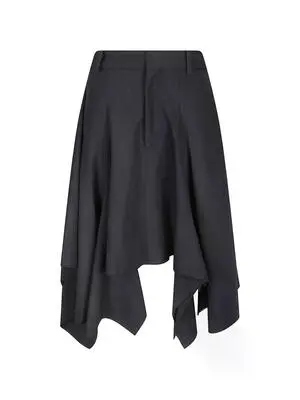 NICCOLO PASQUALETTI Nave Asymmetric Mini Skirt - Black