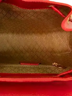 Gucci 20th Century Calfskin Bamboo Drawstring Backpack
