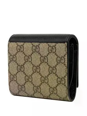 Gucci 2000-2026 Medium Bicolor Gg Marmont And Gg Supreme Compact Wallet Small Wallets