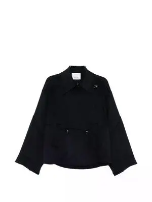 Erika Cavallini Point-collar Double-breasted Jacket - Blue