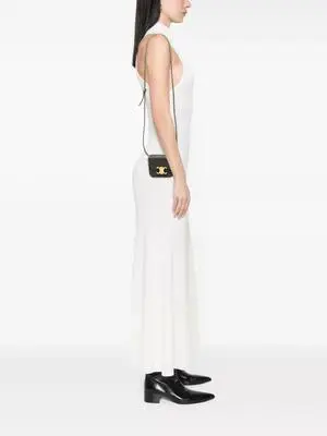 Celine 2022 Mini Triomphe Coated Canvas Claude Crossbody Bag