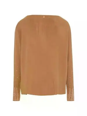 FRACOMINA Crystal-embellished Floral-appliqué Sweater