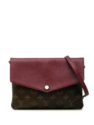 LOUIS VUITTON Monogram Canvas Twinset Crossbody Bag - Brown