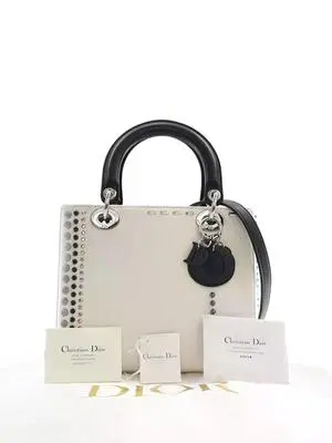 Dior 2012 Medium Studded Calfskin Lady Satchel