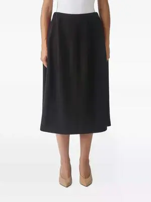 MEIMEIJ Seam-detail A-line Midi Skirt - Black