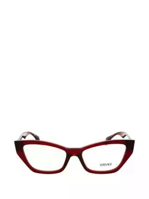 Versace Cat Eye Frame Eyeglasses - Red