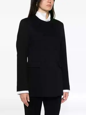 Liviana Conti Collarless Double-breasted Coat