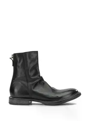 Moma Leather Rear Zip Boots