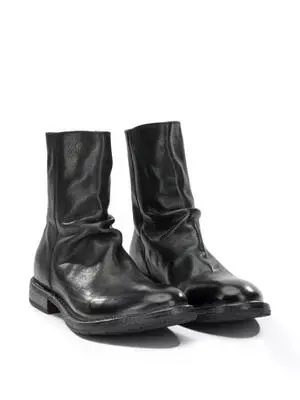 Moma Leather Rear Zip Boots