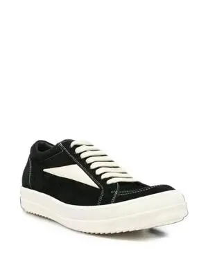 Rick Owens Contrast Patchwork Sneakers - Black