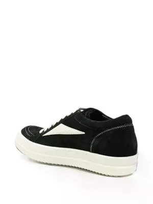 Rick Owens Contrast Patchwork Sneakers - Black
