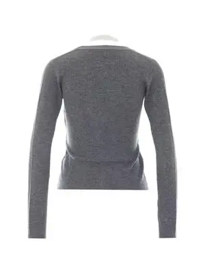 ELEH Ribbed-knit Layered Cardigan