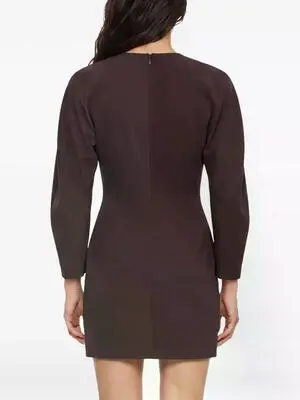 Andamane Ruched Long-sleeve Mini Dress