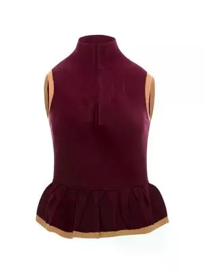 FRACOMINA Sleeveless Peplum Vest