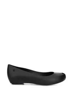 Melissa Nova Ultragirl Peep-toe Ballet Flats - Black