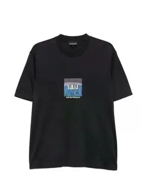Emporio Armani Graphic-print T-shirt - Black
