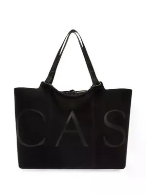 Casadei Galleria Logo-print Tote Bag - Black
