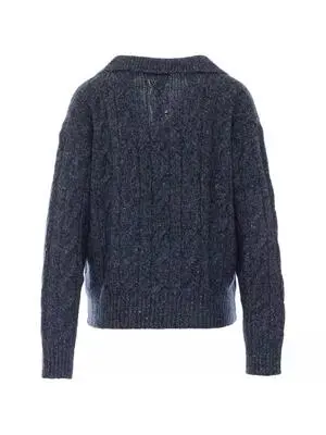 ELEH Sequin-embellished V-neck Sweater