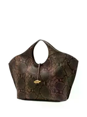 GIANNI CHIARINI Infinity Snake-effect Leather Shoulder Bag