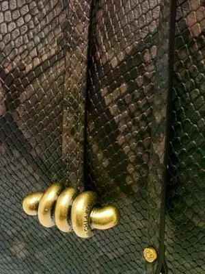 GIANNI CHIARINI Infinity Snake-effect Leather Shoulder Bag