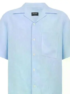 Zegna Short-sleeved Chest-pocket Shirt