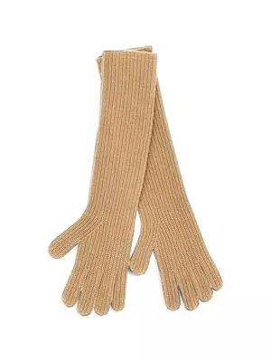 Max Mara Apalmi Ribbed-knit Long Gloves