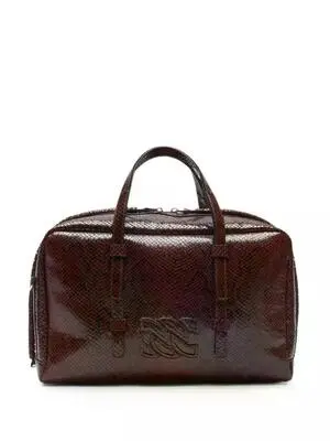 Casadei Bigli Python-print Tote Bag
