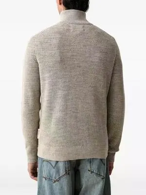 Marc O'polo Ribbed-knit Quarter-zip Sweater
